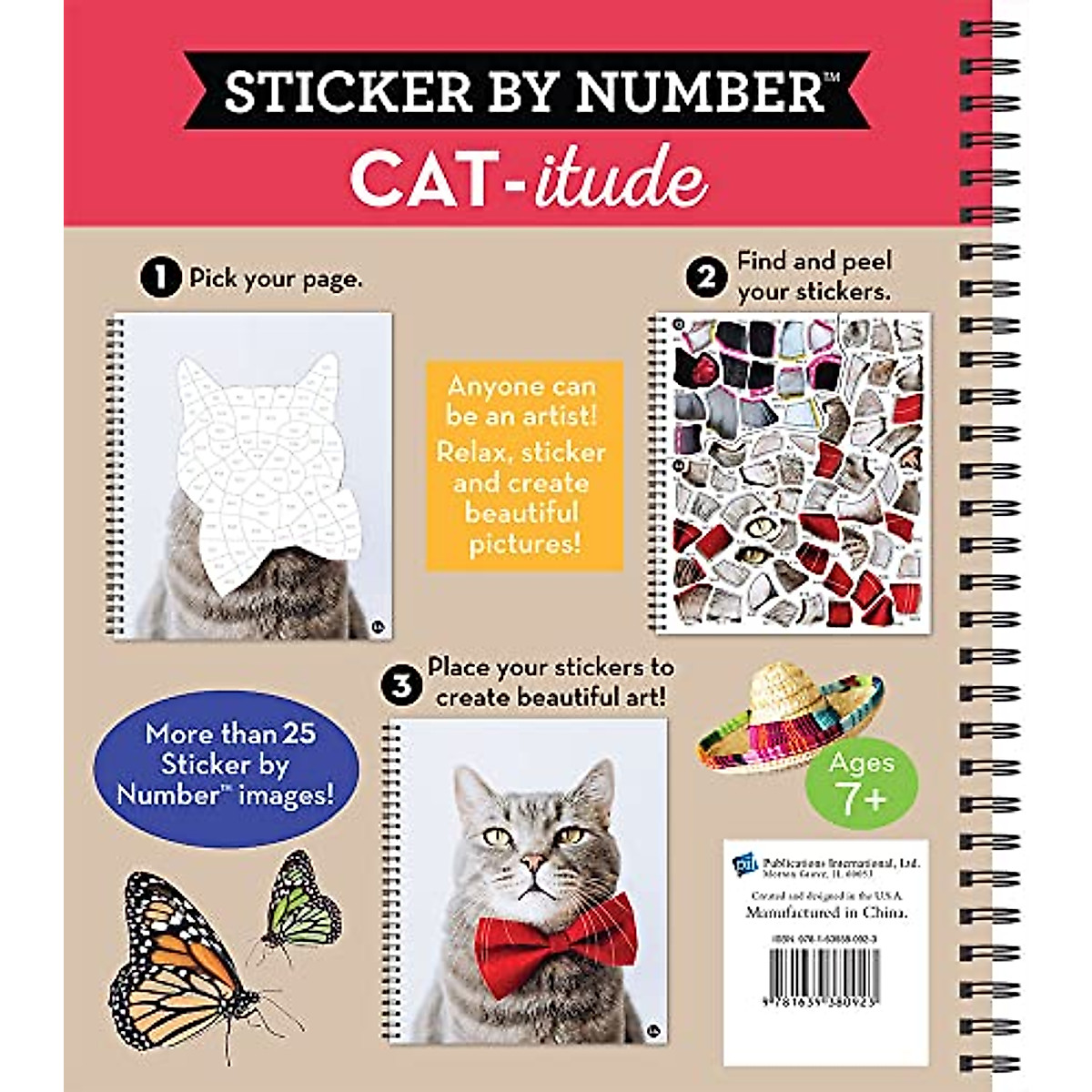Brain Games - Sticker by Number: Cat-itude