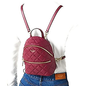 kate spade backpack for women Natalia convertible backpack handbag size mini (BlackBerry preserve)