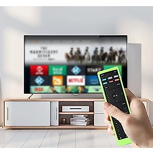 TOKERSE Glow Case for Vizio XRT136 / Vizio XRT140 Remote Control - Silicone Cover for VIZIO XRT136 XRT140 Smart TV Remote Control Replacement Holder Skin Sleeve Case Cover Glow in The Dark - Green