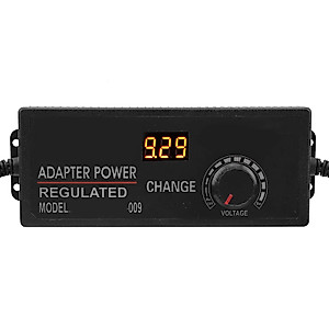 Power Supply Adapter, Power Regulator Adapter Input AC 110-240V Output DC 9‑24V 5A Adjustable Power Switching (US Plug)