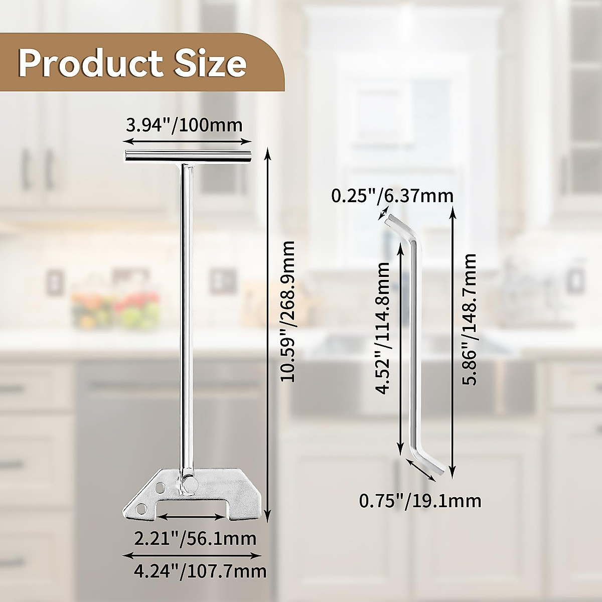Belleone Garbage Disposer Unjamming Wrench, Durable Garbage Disposal Wrench for Moen, Waste King, InSinkErator Garbage Disposal, Kitchen Unclogger Wrench Tool for Jams Clutter Removal