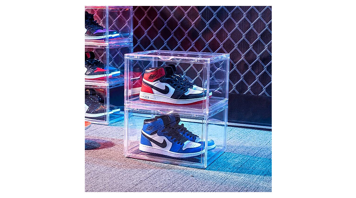Stackable Clear Shoe Display Case for Sneaker Storage