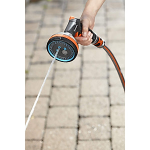 GARDENA 3817M-FP Frost Proof - Premium Metal Multi Sprayer (Five Spray Patterns) + Water Stop