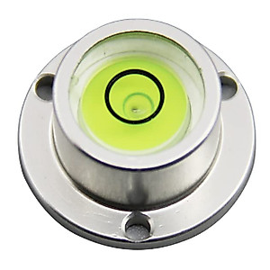 Driak Aluminum Metal Case Bullseye Level Spirit Level, 22x14x10mm/0.87"x0.55"x0.39"