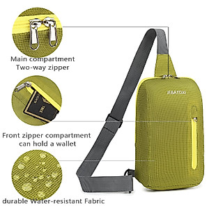 JEBATOXI UltraLight Crossbody Sling Backpack Sling Bag Travel Hiking Chest Bag Daypack
