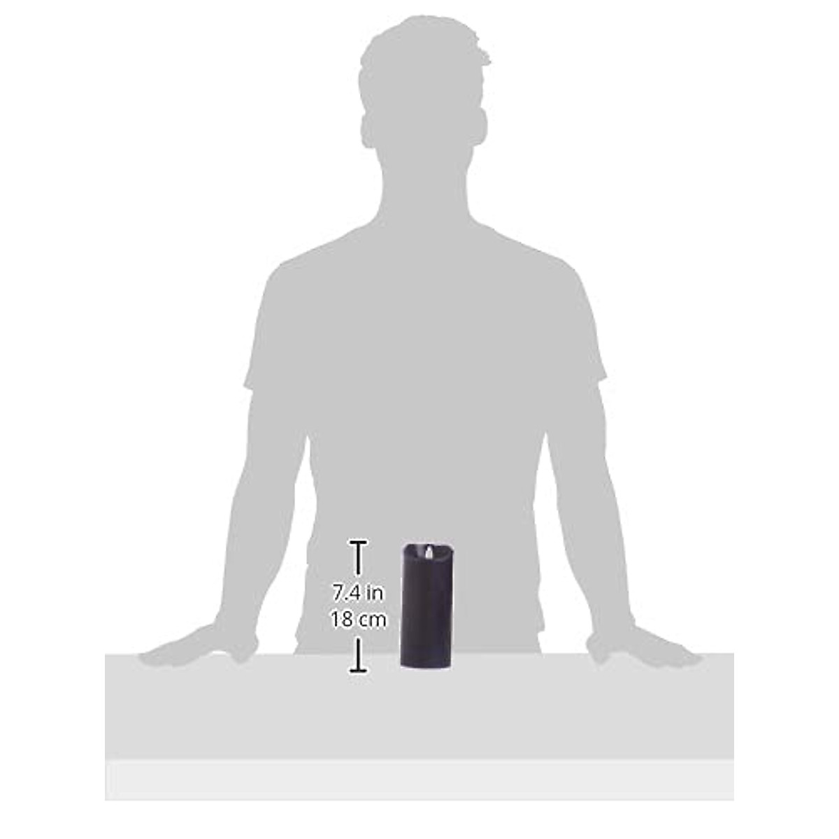 Sterno Home MGT814307NB00 Navy Blue Wax Pillar with Timer