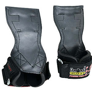 Lifting Grips PRO Weight Gloves Heavy Duty Straps Alternative to Power Hooks Deadlifts Adjustable Neoprene Padded Wrist Wrap (Medium)