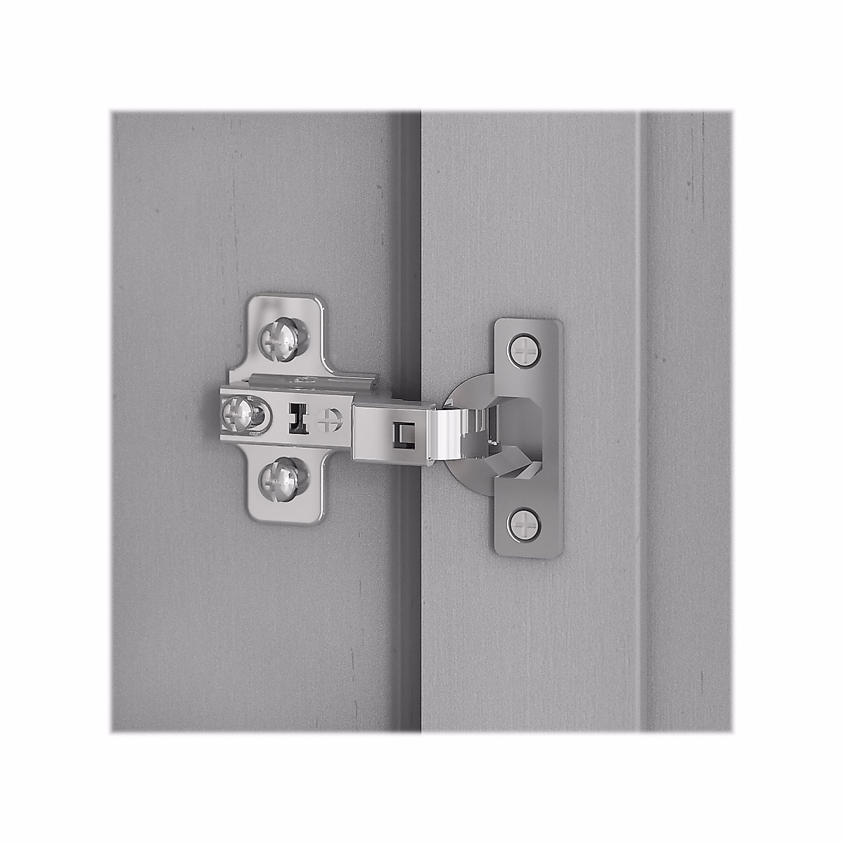 Bush Furniture Salinas 55 Inch W Corner Desk with Storage Cabinet, Cape Cod Gray (SAD155CG-03)