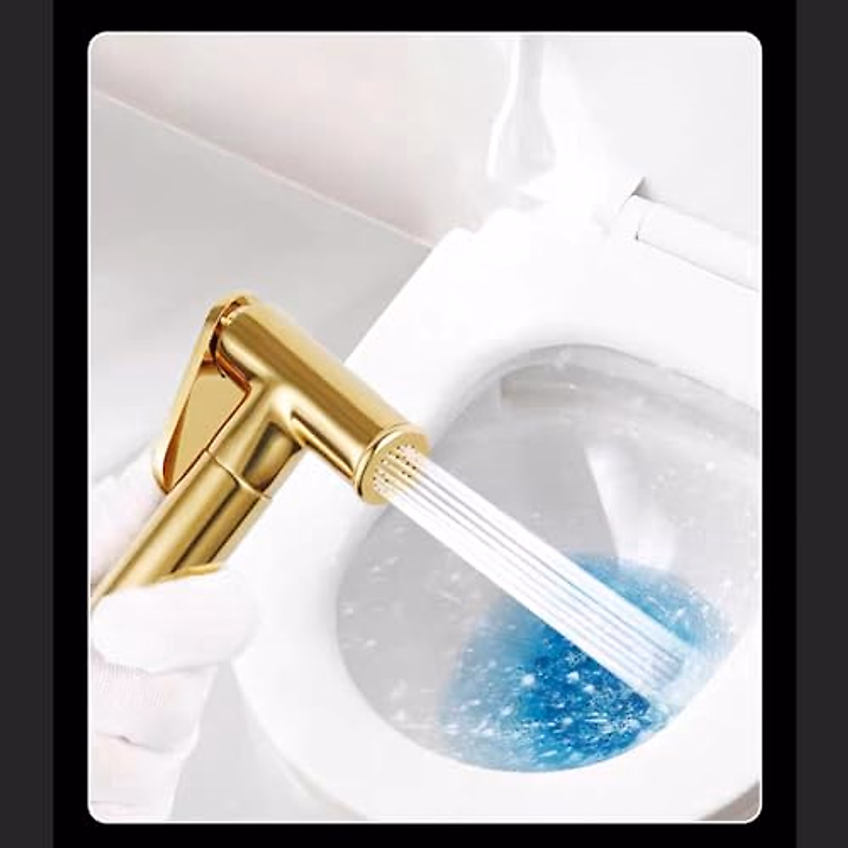 Handheld Bidet Sprayer for Toilet,Bidet Sprayer,Hung Toilet Shower,Independent Hanging Seat Combination for Bidet,Brushed Gold