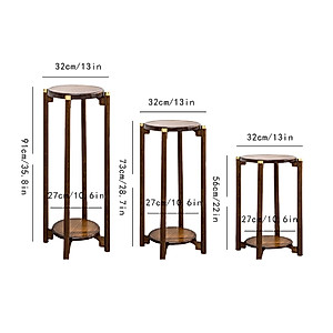ARZARF Bonsai Pedestal Wood Plant Stand Flower Stand for Indoor Living Room Decoration Balcony Multi-Layer Floor Antique Storage Flower Pot Shelf Vase Pedestal Stands (Size : Large)