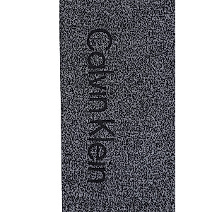 Calvin Klein Men's Reversible Scarf, Black Marl, One Size