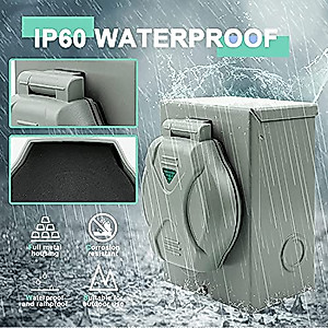 Gerguirry 50 Amp Generator Power Inlet Box, NEMA SS2-50P Generator Transfer Switch for 3 Prong Cord, NEMA 3R Power Inlet Box for Outdoor Receptacle, Generator Outlet, Weatherproof, 125/250 Volt