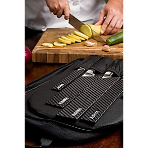 Asaya Professional Knife Edge Guards - 11 Piece Universal Blade Covers - Extra Strength, ABS Plastic and BPA-Free Felt Lining, non-Toxic and Food Safe - Knives Not Included