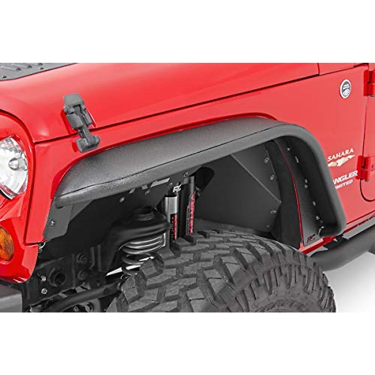Rough Country 8" Front Tubular Fender Flares for 07-18 Jeep Wrangler JK - 10531