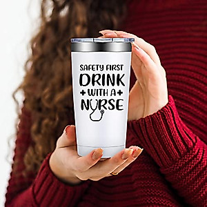 Grifarny Nurse Gifts for Women - Nurse Appreciation Practitioner Gifts - Nurses Week Gifts, Nurse Graduation Gifts, Nursing Student Gifts - Nurse Tumbler 20oz