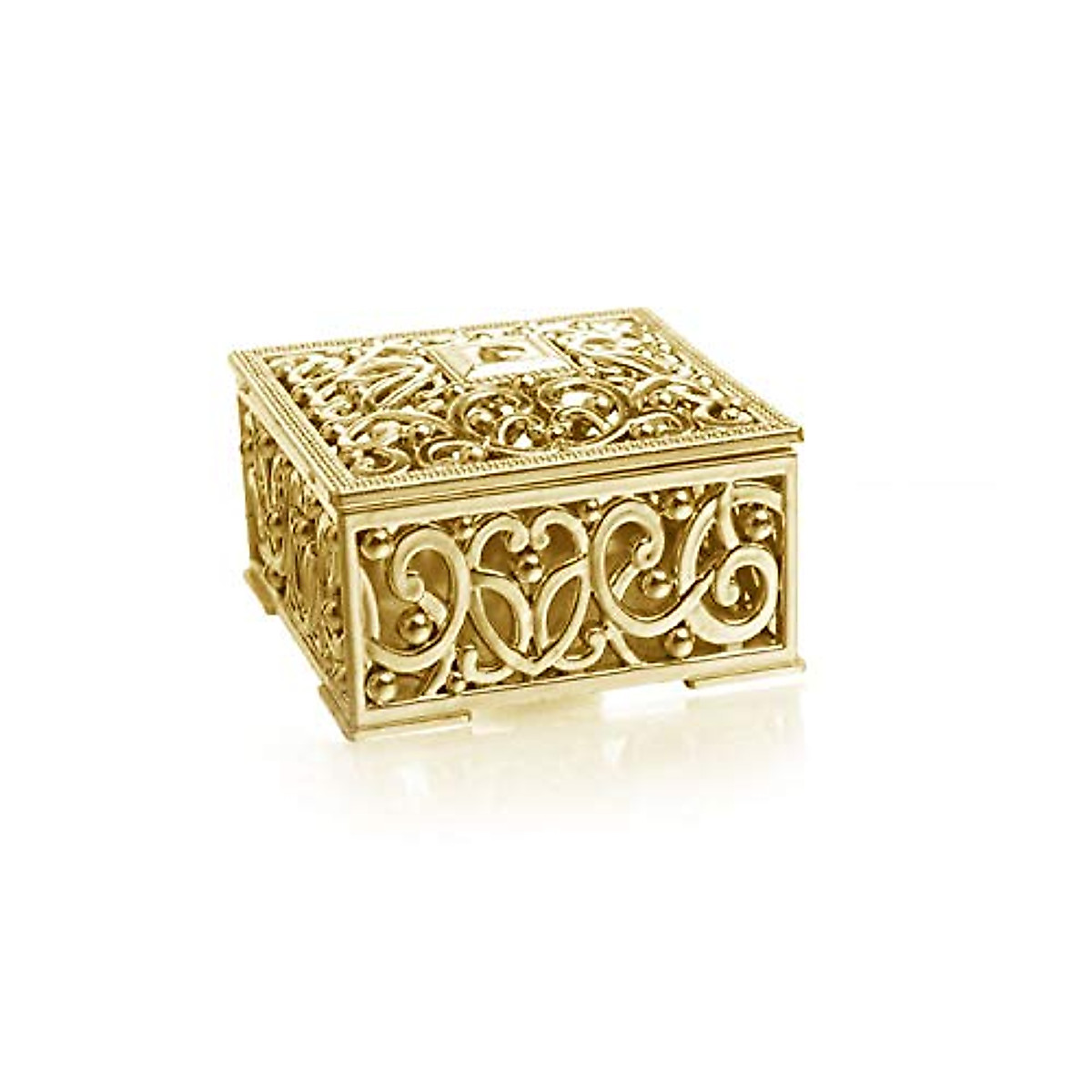 Warmtree 12 Pcs Candy Boxes Plastic Wedding Favor Boxes Candy Jars Candy Storage Boxes Gift Boxes for Wedding Baby Shower Christmas Birthday Party Decorating Ornament Container (Gold)