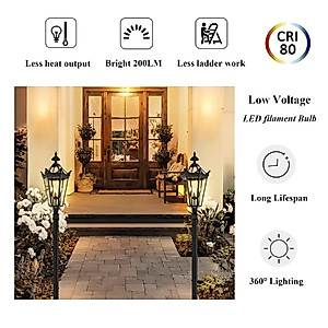 Beonllay 12 Volt LED Candelabra Bulbs E12 Base Light Bulb 25 Watt Warm White 2700K, 12-24 Volt Low Voltage Candelabra Bulbs LED 2W for 12 Volt System, 6 Pack