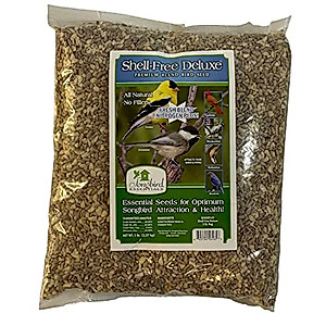 Songbird Essentials Wild Bird Food, Shell Free Deluxe Premium Bird Seed, 5 Pound Bag, Nitrogen Flushed