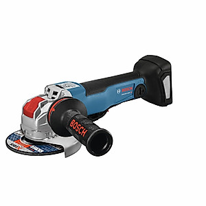 BOSCH GWX18V-50PCN 18V X-LOCK EC Brushless Connected-Ready 4-1/2 In. – 5 In. Angle Grinder with No Lock-On Paddle Switch (Bare Tool), Black,blue,grey