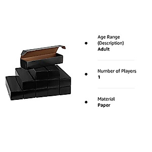 12 Pack Card Storage Box for Standard 20pt Trading Cards, Baseball Card Boxes Storage Collectible Trading Card Cases for Baseball, Sport Cards, Gaming Card Collecting (Black, 14 x 2.7 x 3.6 Inch)