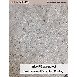 NRMEI Rectangle Storage Bin Toy Organizer Foldable Waterproof Coating Nursery Hamper for Living Room Bedroom and Clothes Toys(Rec Line Dinosaur)