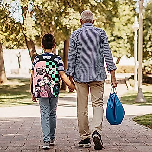 Yazhuy Anime Backpack Book Bag for Outdoor Travel, Laptop Backpack Shoulders Casual Daypack for Unisex 17 In