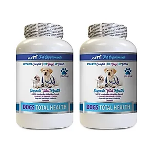 PET SUPPLEMENTS Urinary Tract Health for Dogs - Dog Total Health Complex - Eye Teeth Hair Joint Support - Advanced - Grapefruit Seed Extract for Dogs - 2 Bottles (120 Tablets)