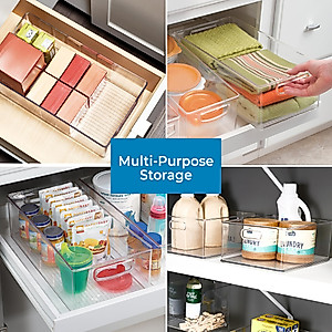 InterDesign Cabinet/Kitchen Binz Kitchen Storage Container, Extra Large Plastic Storage Boxes for The Fridge, Freezer or Pantry, Clear