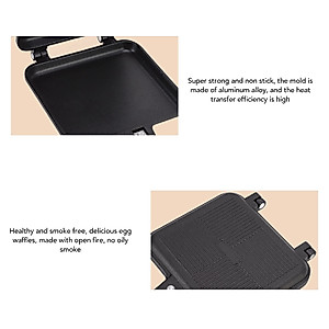 Fdit Double Sided Frying Pan, Square Non Stick Pancake Pan Cooking Pan Sandwich Maker Multifunction Baking Pan for Cakes Eggs Sandwiches