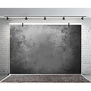 JASREE Vinyl 10x8ft Vintage Abstract Grey Backdrop for Photography Blue Backdrop Gradual Change Gray Cement Wall Background Kids Baby Shower Adults Wedding Photos Portrait Backdrop Photoshoot Props