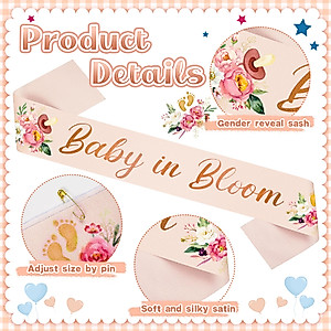 Ceenna Baby in Bloom Baby Shower Sash Mom to Be Sash and Dad to Be Pin Flower Crown for Gender Reveals Party Baby Shower Party Favors Decorations for Boys Girls Pregnancy Props Gift