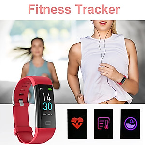 IP68 Fitness Tracker Blood Pressure Heat Rate Monitor Smart Watch Blood Oxygen Sleep Monitor Activity Tracker Pedometer Watch for Women Men