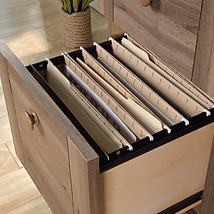 Sauder Harbor View Computer Desk, Salt Oak finish