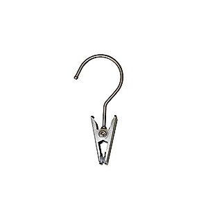 NAHANCO 610ECS12 Swivel Boot Clip Hanger, Brushed Chrome, Metal Clip, 4.5” (Pack of 12)