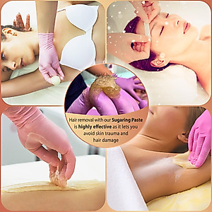 Sugaring Paste Hair Removal Hard Sugar Wax Kit - Luxury Home & Brazilian Bikini Sugar Paste for Body, Organic Depilation Made in USA, 12 oz - For Women and Men