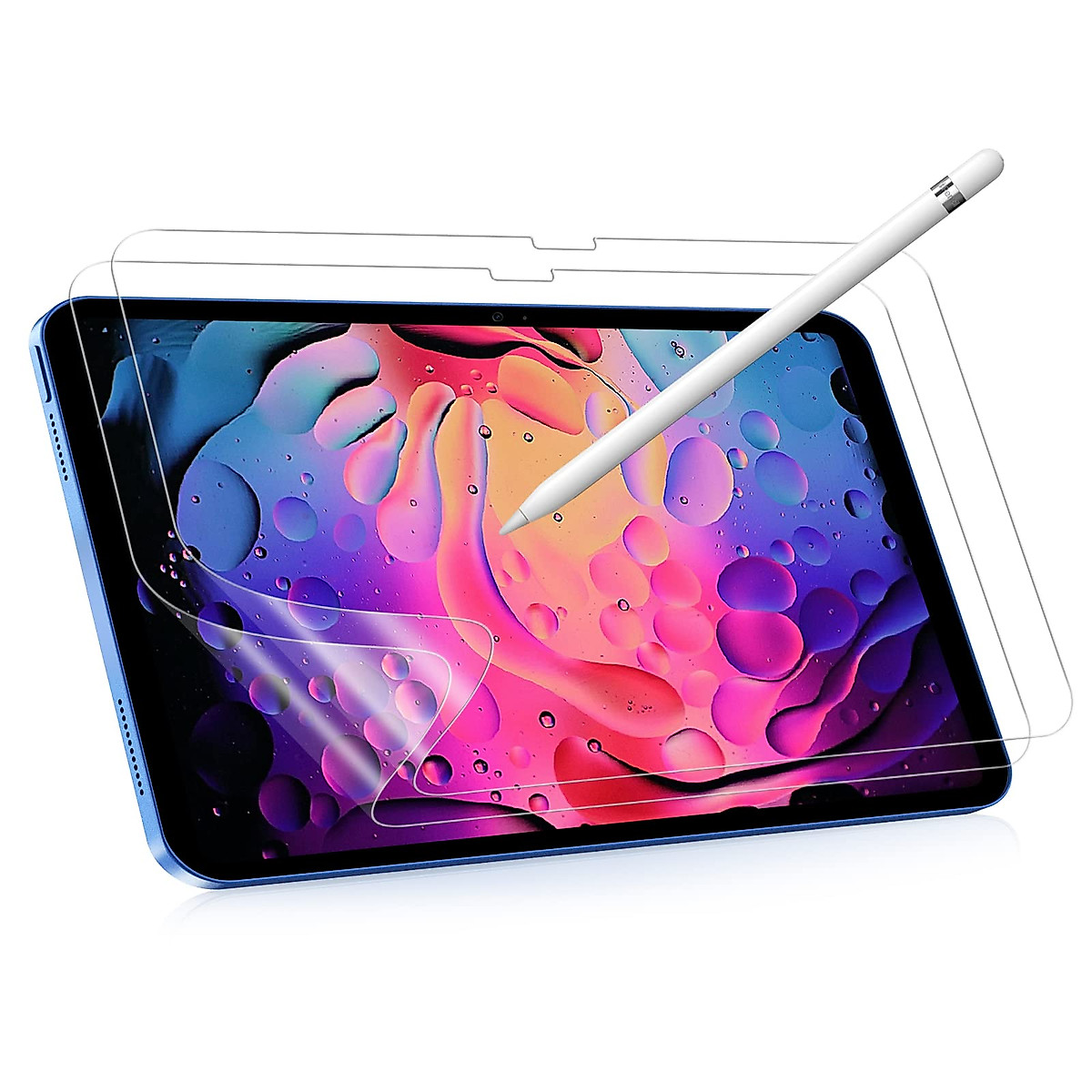 (3 Pack) Paper Screen Protector Compatible with iPad 10th Generation 2022 10.9inch, Anti Glare Matte Paper Screen Protector - Write, Draw & Sketch with Apple Pencil as Using on Paper