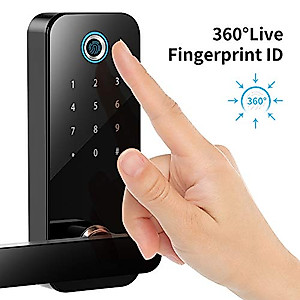 Smart Door Lock,Electronic Digital Bluetooth Smart Deadbolt,Keyless Entry Door Lock with Keypads,Gateway Hub Included, Work with Alexa and Google Home,Smart Life APP,Code for Home Apartment