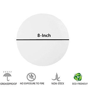 WANTan (set of 200)Parchment Paper Baking Circles 8 Inch Diameter, Baking Paper Liners for Baking Cakes, Cooking, Dutch Oven, Air Fryer, Cheesecakes, Tortilla Press