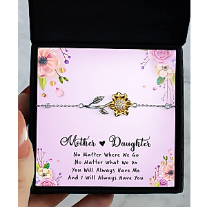 Mother Daughter Bracelet, Inspirational Gifts for Mom from Daughter, Christmas Birthday Mother Daughter Jewelry