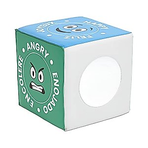 ECR4Kids SoftZone Emotion Cube with Mirror, Sensory Toy, Contemporary