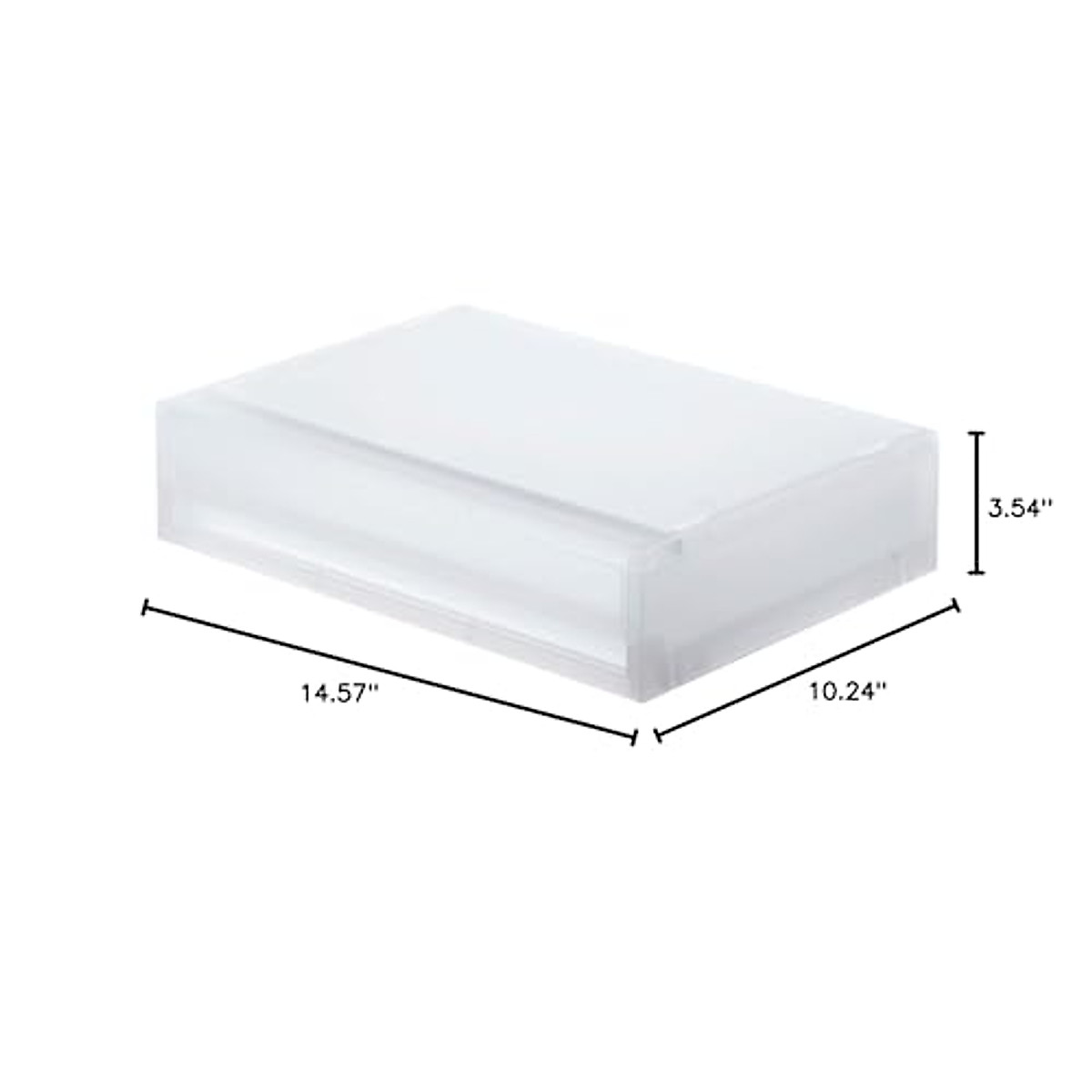 MUJI Polypropylene Drawer Storage Box, A4 Wide, 37cm Width x 26cm Depth x 9cm Height, White