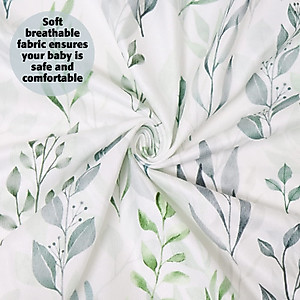 Changing Pad Cover, Baby Blanket, Crib Sheet, Green Leaf