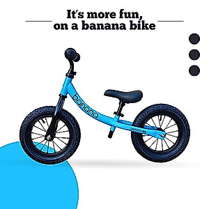 Banana LT Balance Bike - Lightweight Toddler Bike for 2, 3, 4, and 5 Year Old Boys and Girls - No Pedal Bikes for Kids with Adjustable Handlebar and seat - Aluminium, EVA Tires - Training Bike (Blue)