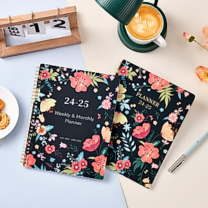 Planner 2023-2024 - July 2023 - June 2024, Academic Planner/Calendar 2023-2024, 2023-2024 Planner Weekly and Monthly with Printed Tabs, 8" x 10", Flexible Cover, Thick Paper, Perfect Daily Organizer - Floral