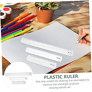 SEWACC 3Pcs Color Changing Flexible Rulers 15cm + 30cm + 20cm Measurement Tools for Students Random Colors Soft and Bendable Rulers for School and Office Use
