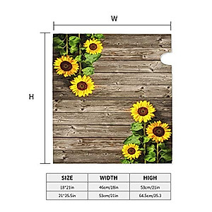 Sunflowers Wood Mailbox Covers Magnetic Post Box Cover Wraps Standard Size 21x18 Inches for Garden Yard Decor