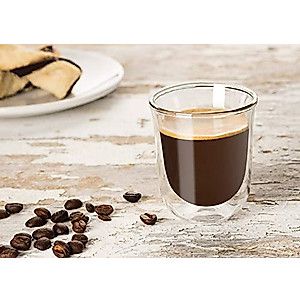 JoyJolt Javaah Double Walled Espresso Glasses Espresso Cups (Set of 2)- 2-Ounces