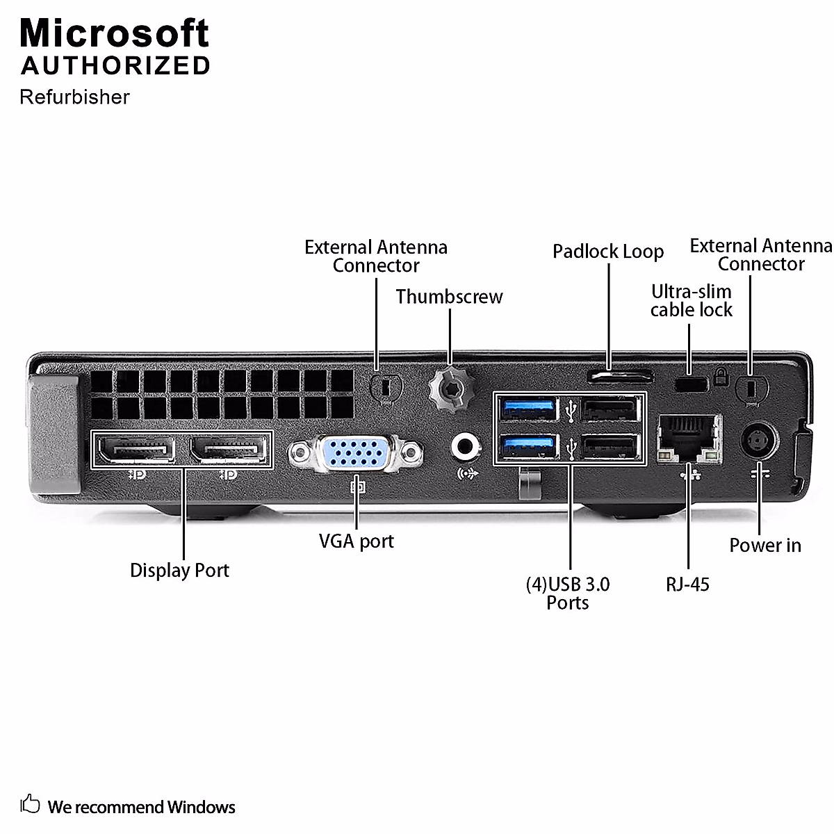 HP ProDesk 600 G1 Mini Business Desktop PC, Intel Core Quad i5 4590T up to 3.0GHz, 8GB DDR3, 500GB, WiFi, BT, VGA, DP, Windows 10 64 Bit-Multi-Language Supports English/Spanish/French(Renewed)