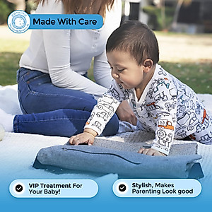 Panolina Tote Diaper Bag with Baby Changing Station - Cute Travel Diaper Bag with Organizing Pouches and Stroller Straps in Messenger Style