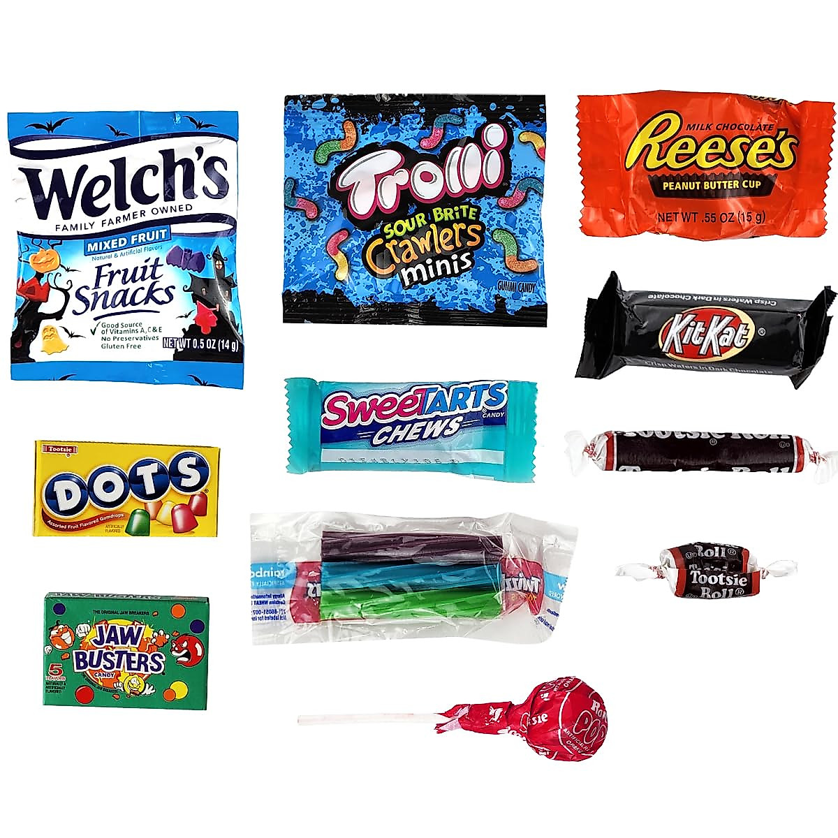 Bulk Holiday Candy Chocolate Individaully Wrapped Assortment Mix - Fun Size Treats Chocolates Candy Variety - Kit Kat, Dots, Welch’s Sweets for Kids and Adults (5 LB)